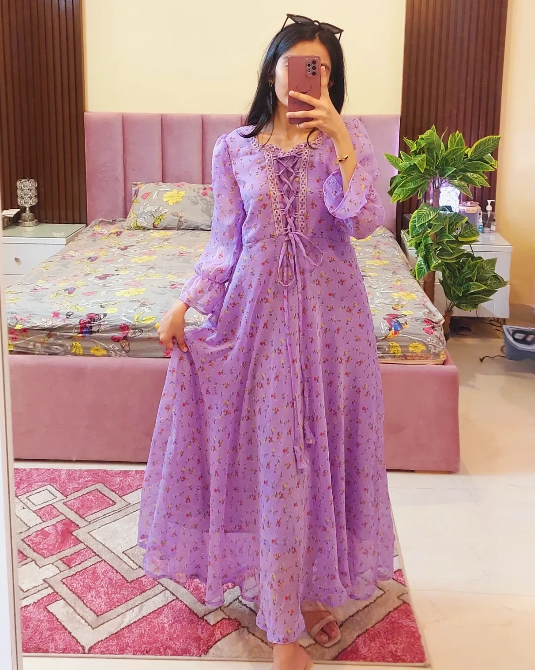 Lavendar Lacy Dress | Silken Closet